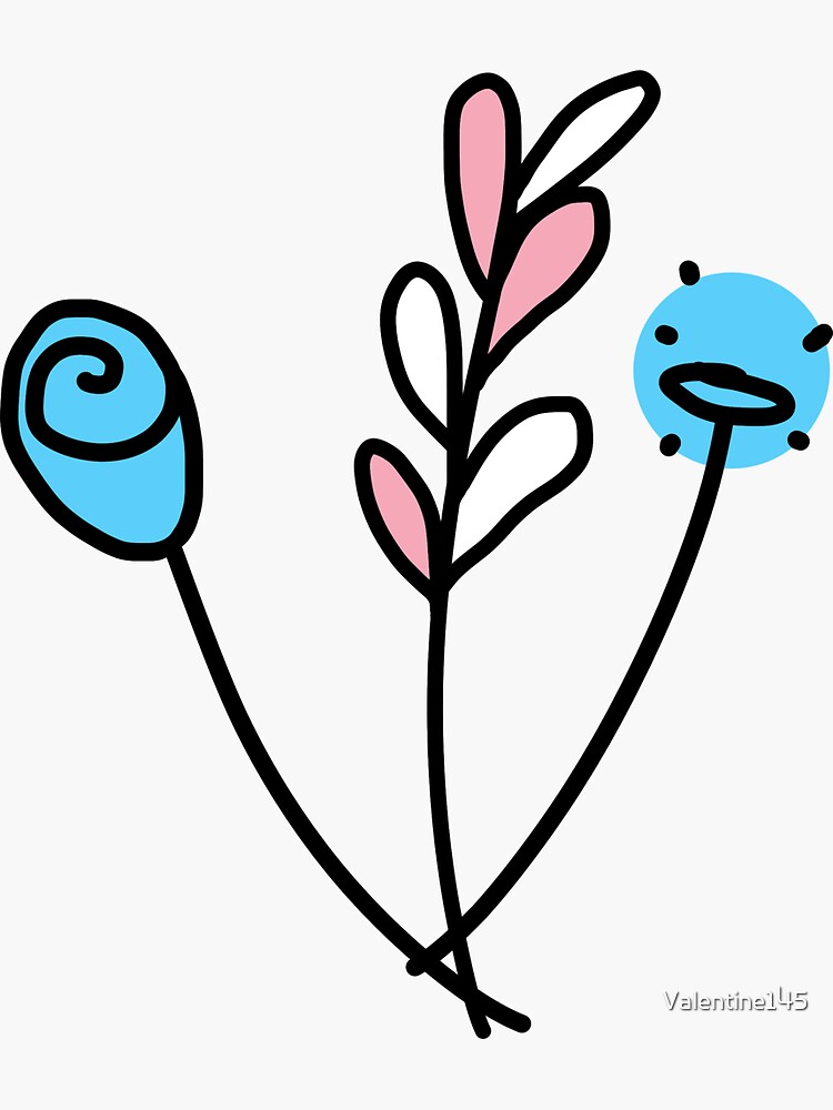 "Subtle trans pride flag flowers" Sticker for Sale by Valentine145 ...