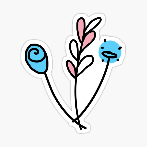 "Subtle trans pride flag flowers" Sticker for Sale by Valentine145 ...