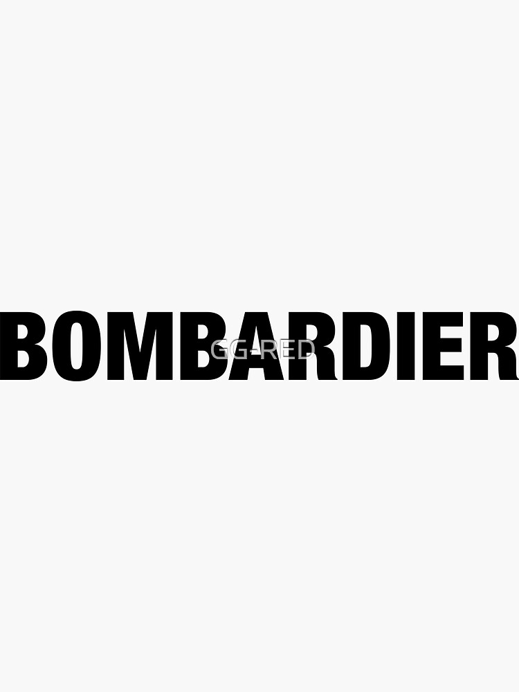 "Bombardier Aircraft Aviation " Sticker for Sale by GG-RED | Redbubble