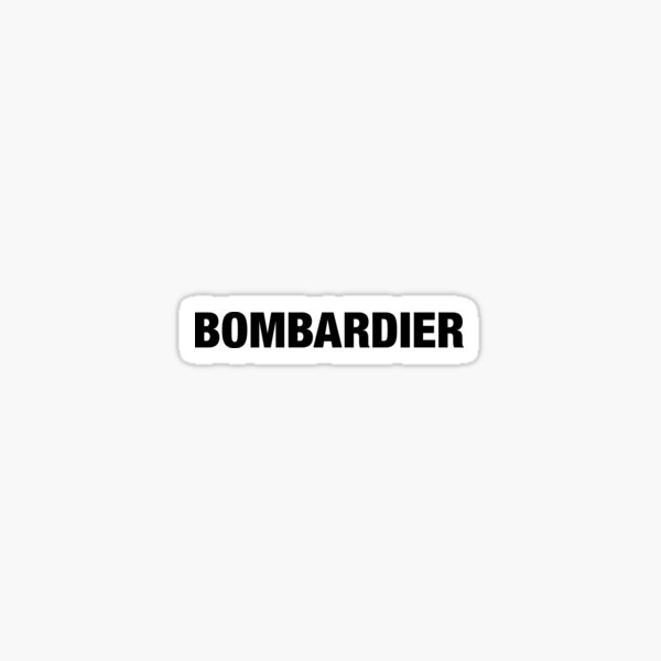 "Bombardier Aviation Aviation " Sticker for Sale by GG-RED | Redbubble