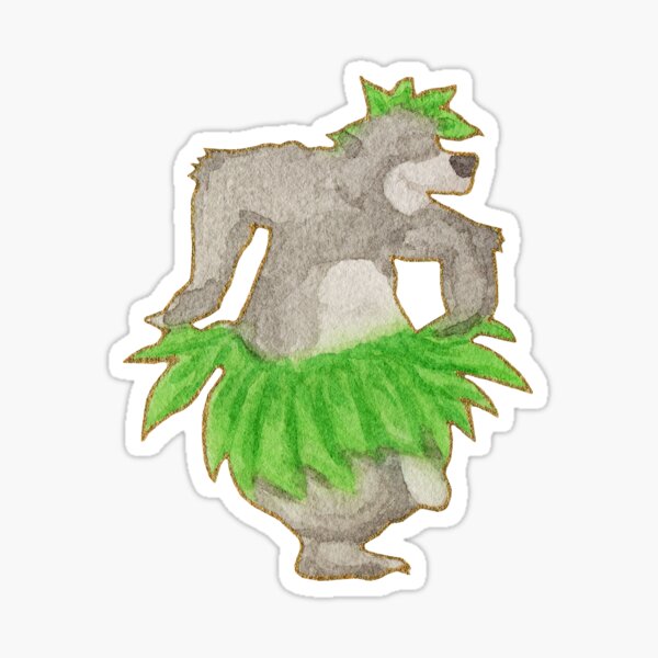 "Watercolor Silhouette The Jungle Book Baloo" Sticker for Sale by ...