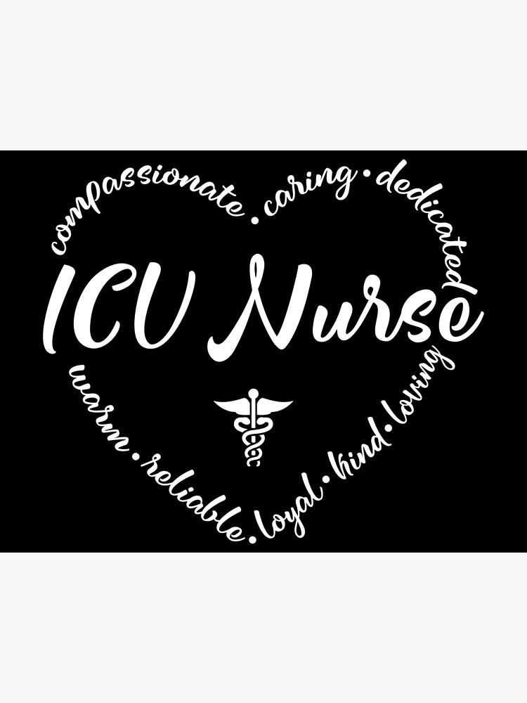 "ICU nurse, intensive care unit nurse" Art Print by brackerdesign ...