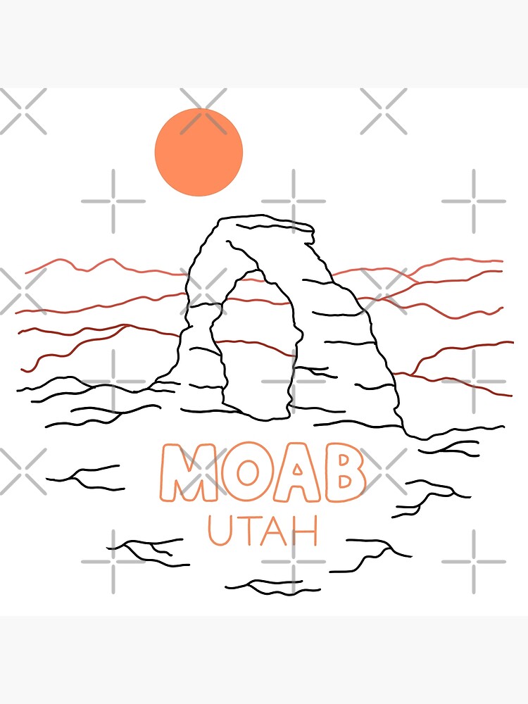"Moab Utah Line Art" Poster for Sale by ethnicdrawing | Redbubble