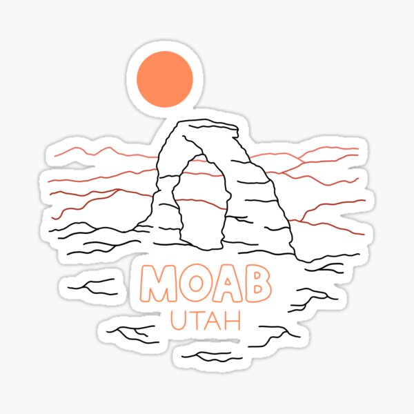 "Moab Utah Line Art" Sticker by ethnicdrawing | Redbubble
