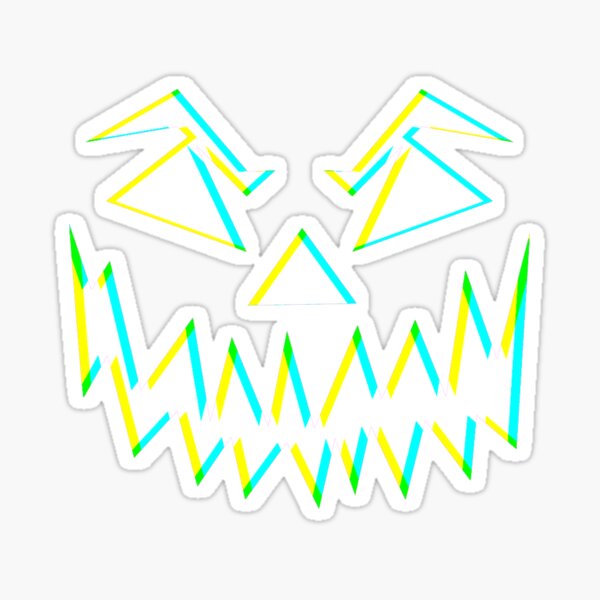 "Spooky Halloween face - " Sticker for Sale by fullynikah | Redbubble