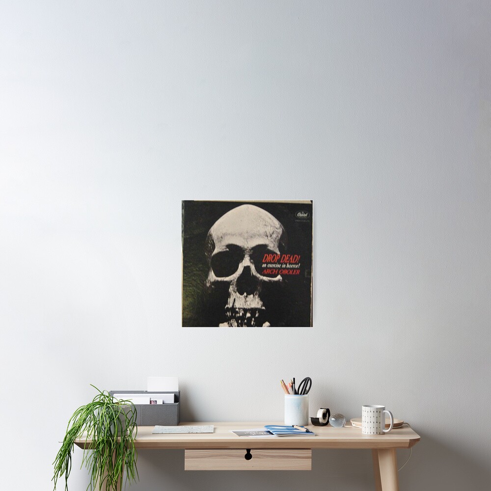"Drop Dead, An Exercize in Horror, Skull" Poster by Vintaged | Redbubble