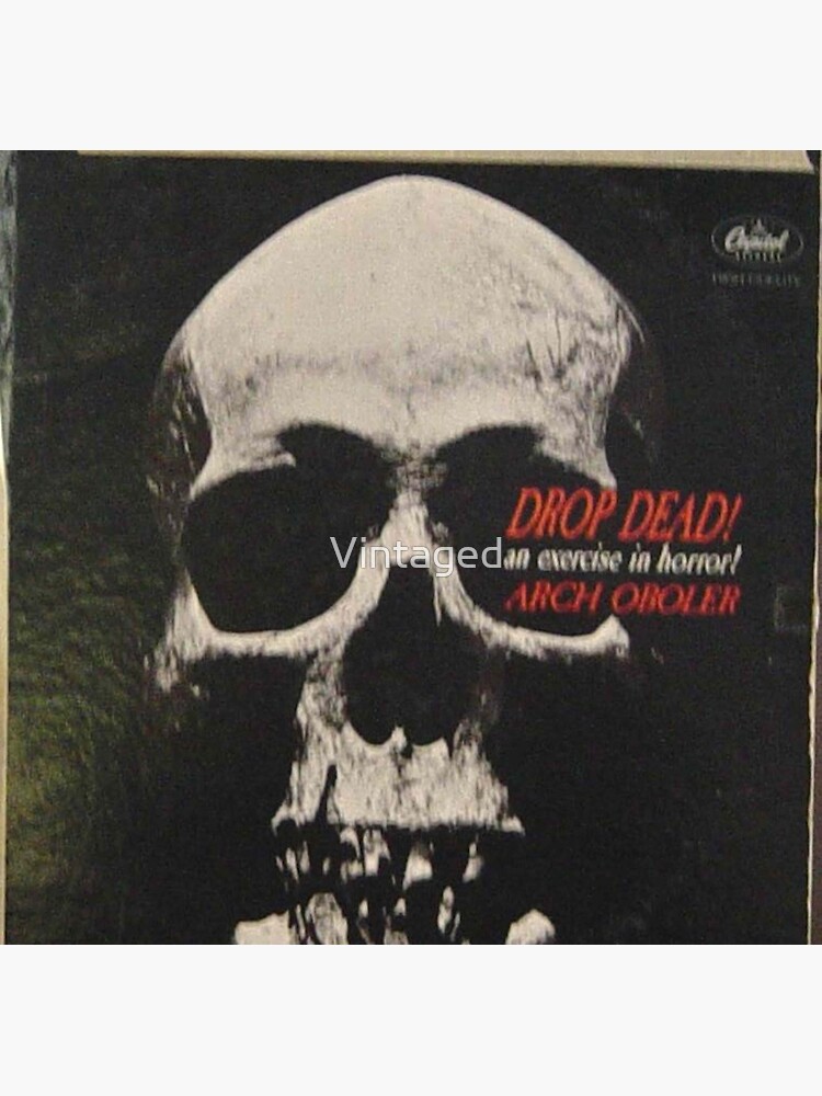 "Drop Dead, An Exercize in Horror, Skull" Poster by Vintaged | Redbubble