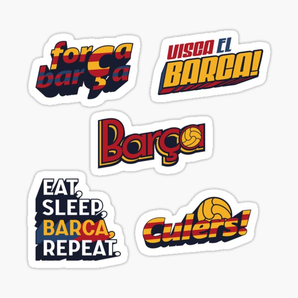 "FC Barcelona Sticker Pack" Sticker for Sale by farqaleitart | Redbubble