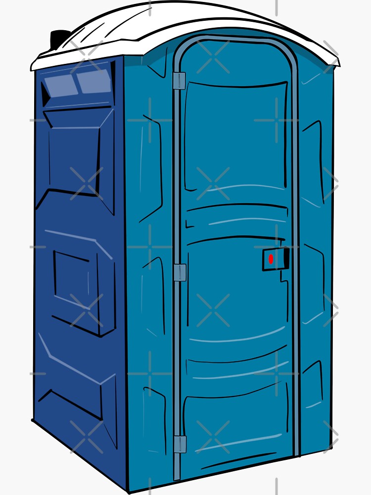 "Porta potty" Sticker for Sale by StrugglingIdeas | Redbubble