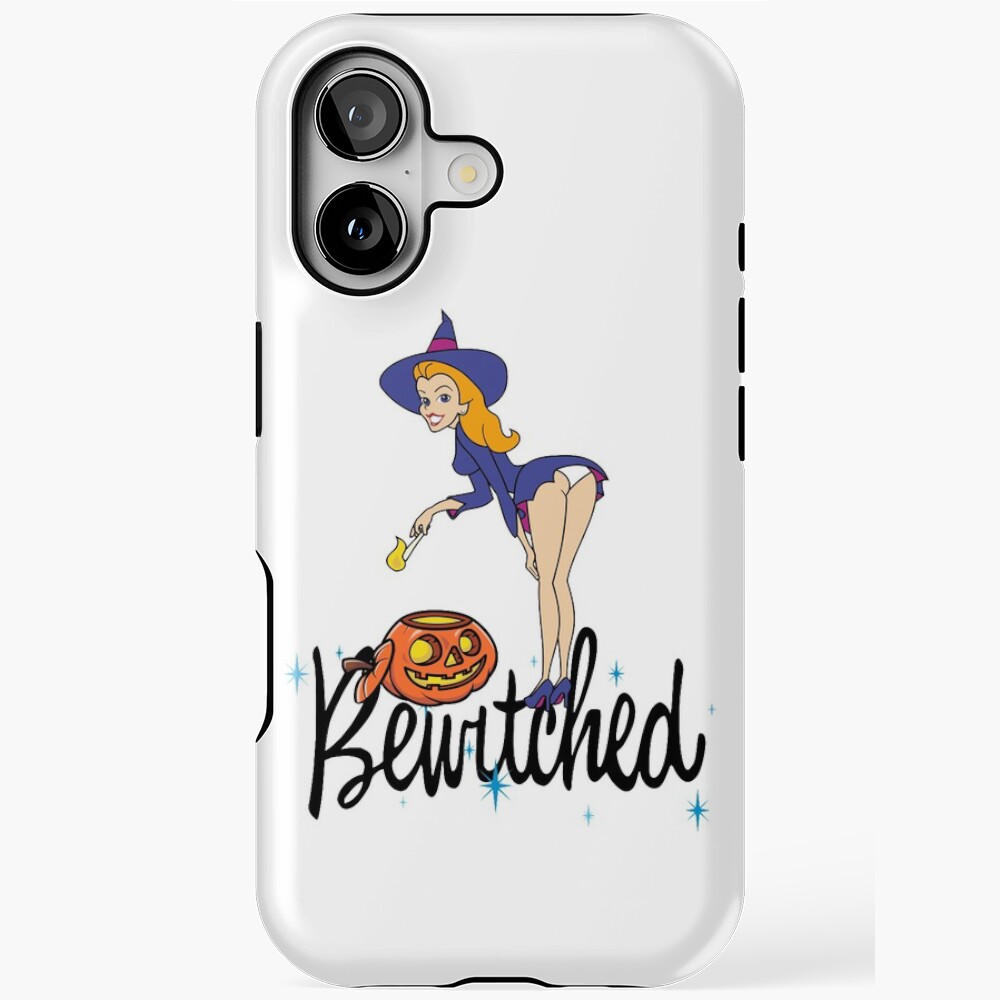 "Bewitched 60s Retro TV icon Samantha and Pumpkin (cheeky, black text)" Sticker for Sale by ...