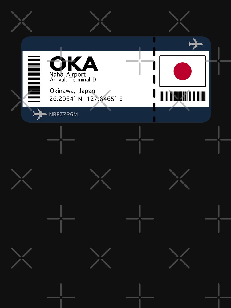 "OKA Okinawa Naha Airport Boarding Pass Ticket" Essential T-Shirt for ...