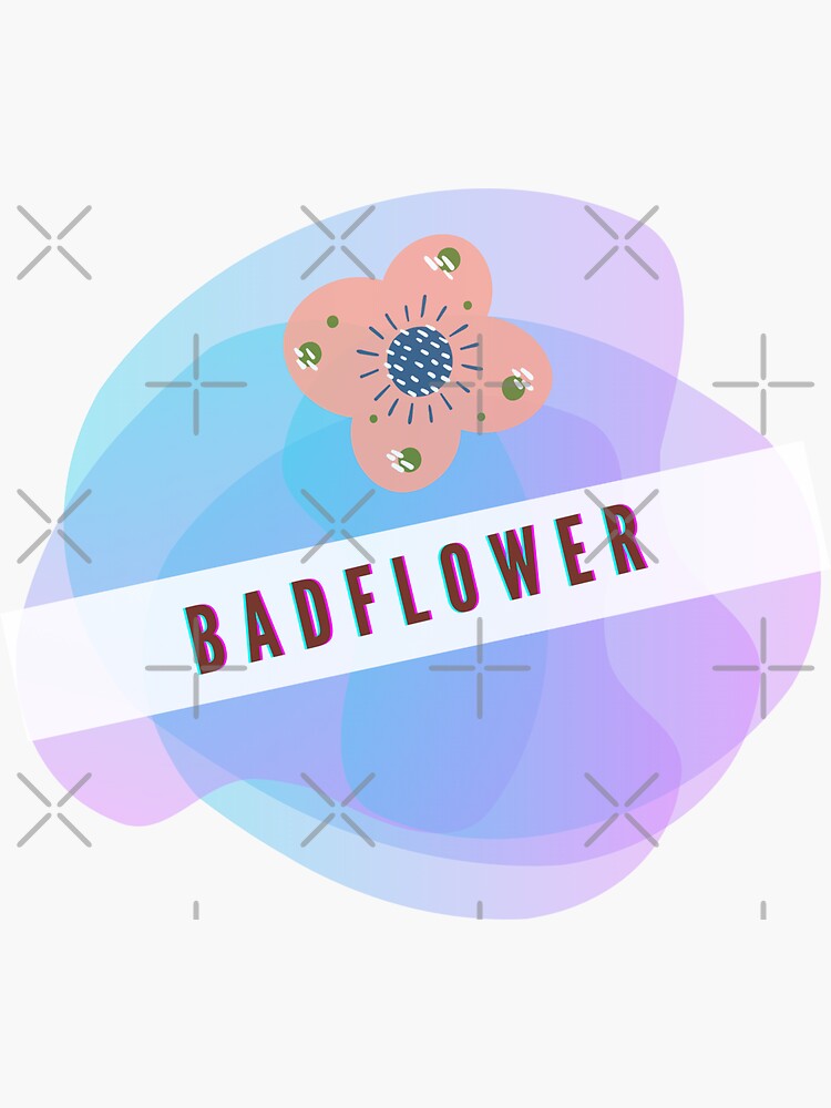 "BadFlower Fans Merch" Sticker for Sale by oneline-art | Redbubble
