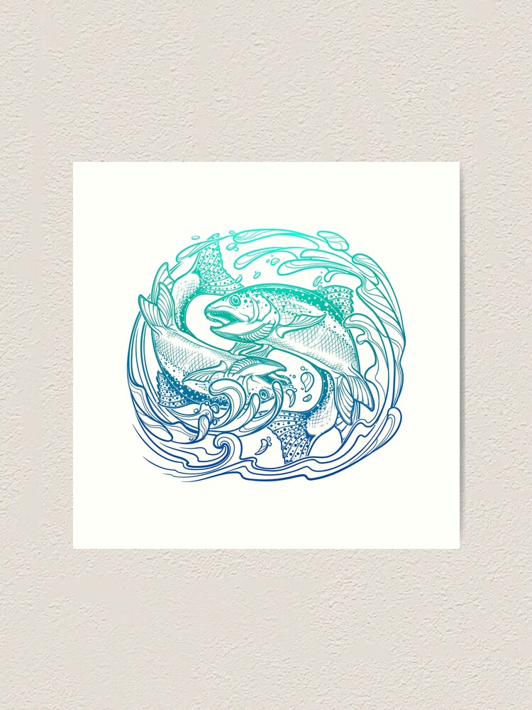 "Element water Zodiac sign - Pisces." Art Print by AntonVTokarev ...