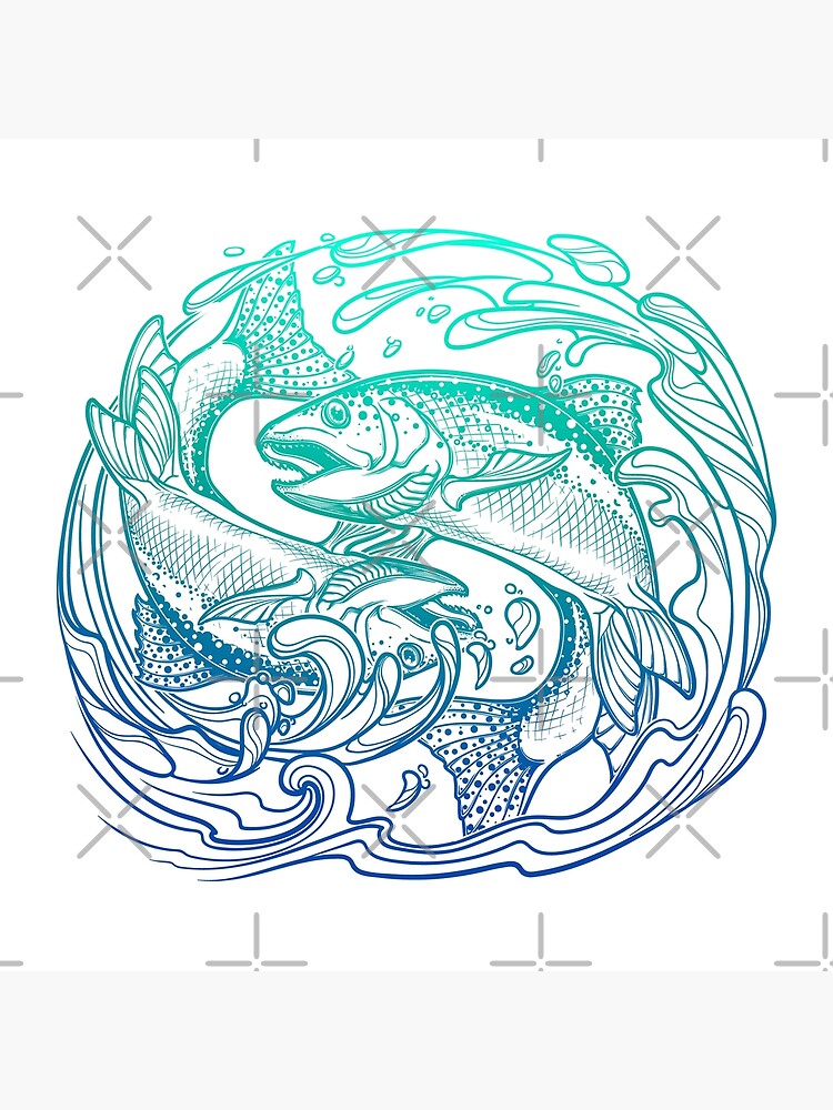"Element water Zodiac sign - Pisces." Art Print by AntonVTokarev ...