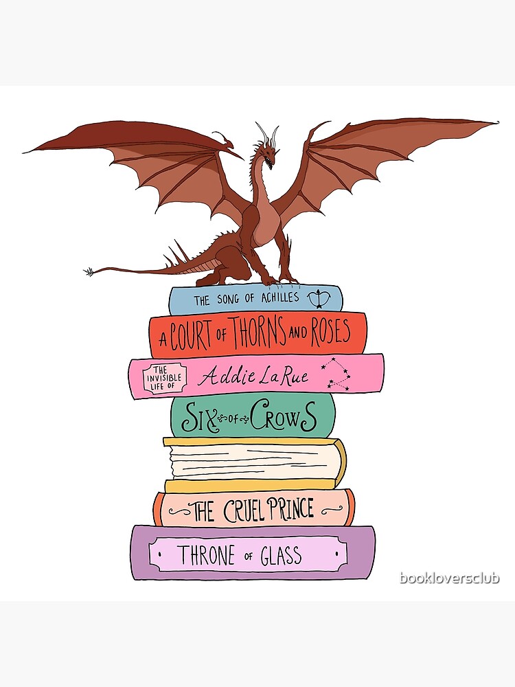 "Fantasy book stack" Poster by bookloversclub | Redbubble