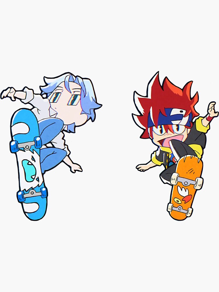 Pegatina «Chibi Langa y Reki - Sk8 el infinito» de BluePencilArt ...