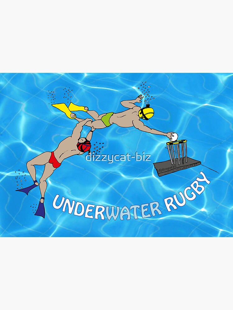 "Underwater Rugby Rules" Sticker for Sale by dizzycat-biz | Redbubble