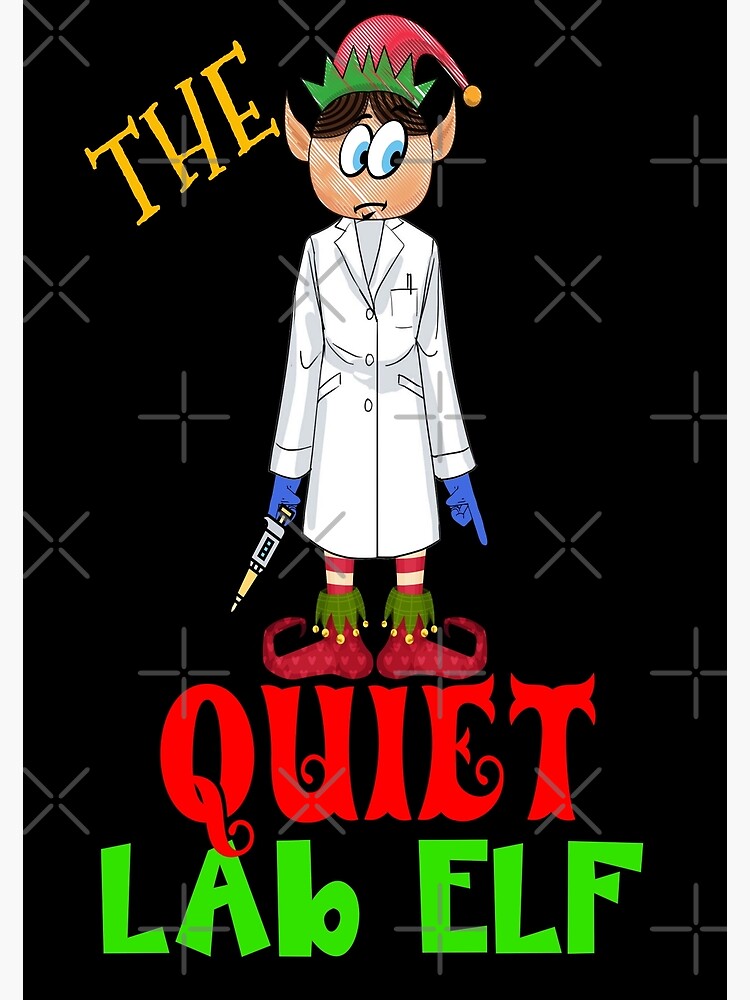 Lámina fotográfica «THE QUIET LAB ELF FUNNY NAVIDAD MEDICAL LAB ...