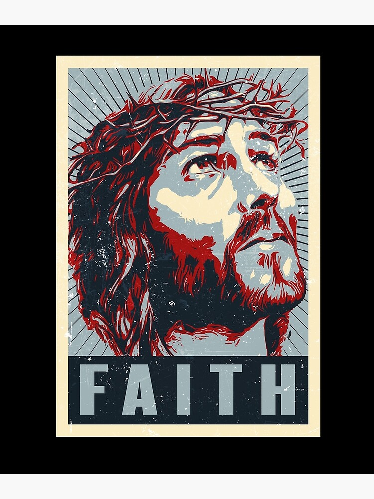 "Jesus Christ Faith Iconic Christian" Poster for Sale by Faithartshop ...