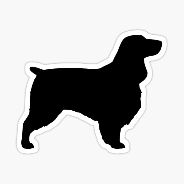 "Field Spaniel Silhouette(s)" Sticker by ShortCoffee | Redbubble