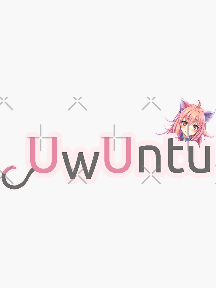 "UwUntu Logo 2" Sticker for Sale by Duxi4 | Redbubble