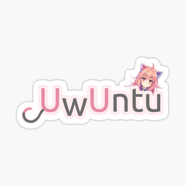 "UwUntu Logo 2" Sticker for Sale by Duxi4 | Redbubble