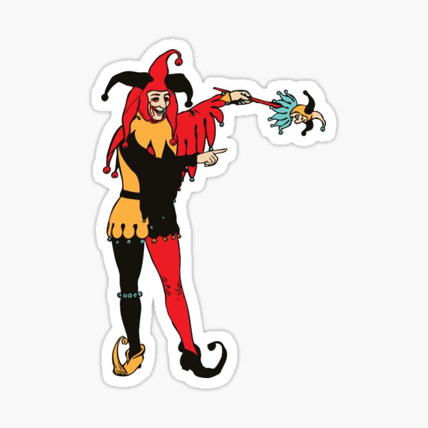 "Joker - Cool Retro Funny Motorcycle Or Biker Helmet Design" Sticker by ...