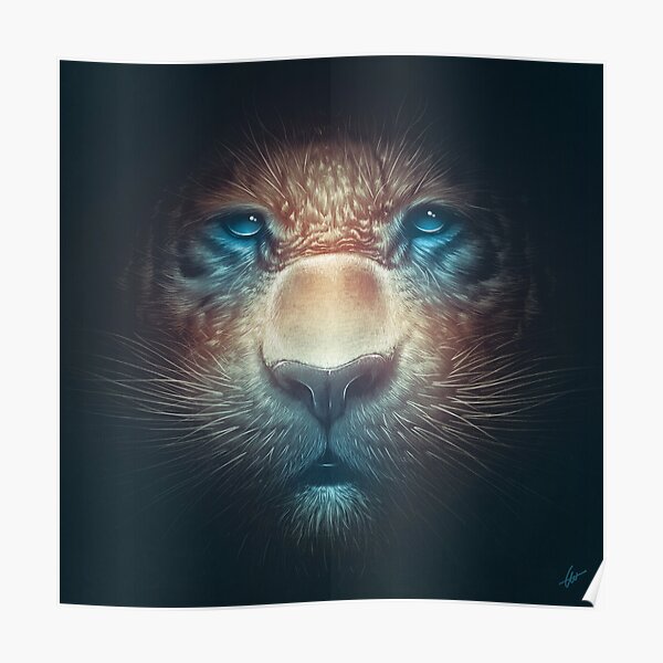 "Red Tiger" Poster by surgeryminor | Redbubble