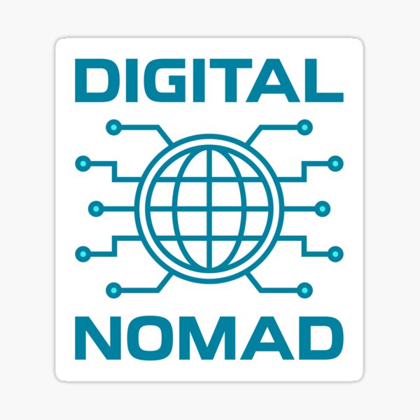 "Digital Nomad" Sticker for Sale by TashaVector | Redbubble