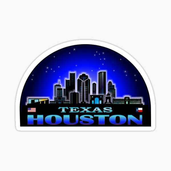 Embellishments Papercraft Houston Skyline Sticker Matte Paper, Party ...