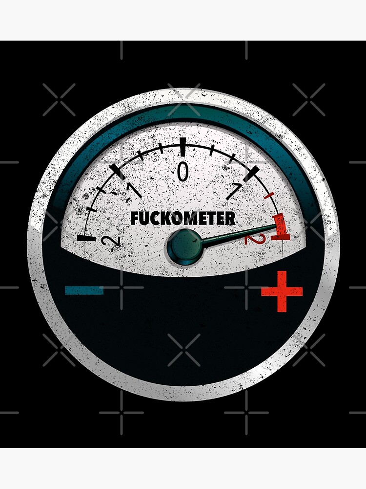 "Fuckometer Retro Vintage Distressed Patch Gauge Speedometer" Art Print ...