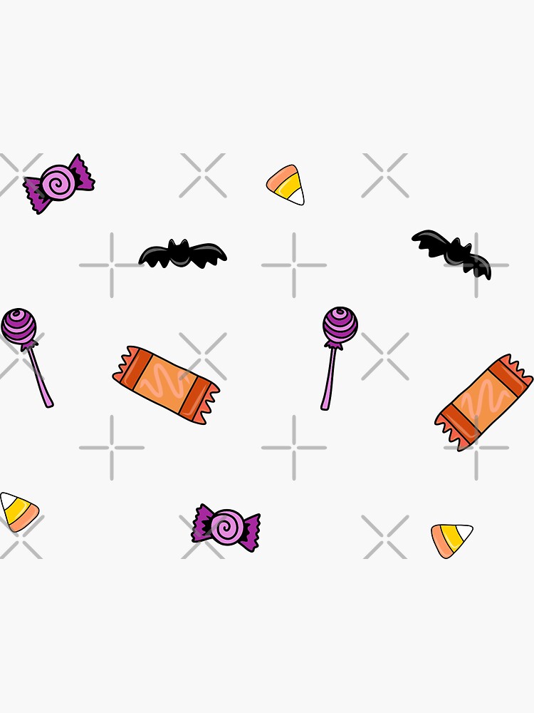 "Candy and Bats Cartoon Pack, made by SpookyShoppe" Sticker for Sale by ...