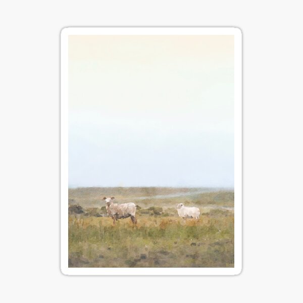 "sheep pasture" Sticker for Sale by LINARAandCO | Redbubble