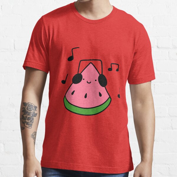 "Watermelon Slice with Headphones" T-shirt for Sale by SaradaBoru ...