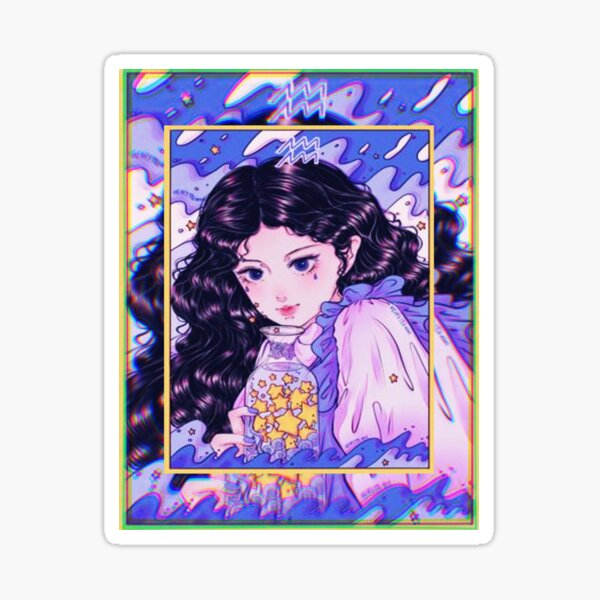 "Hyperpop:Top kawaii anime girls aesthetic designs so cute " Sticker ...