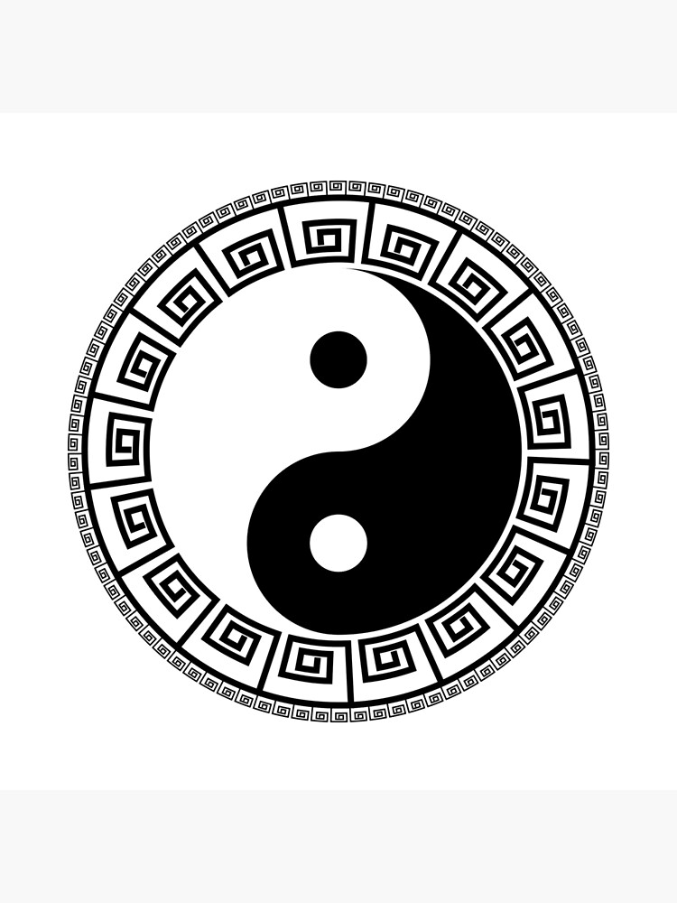 "yin yang maze mahjong pattern" Art Print by Bizarro23 | Redbubble