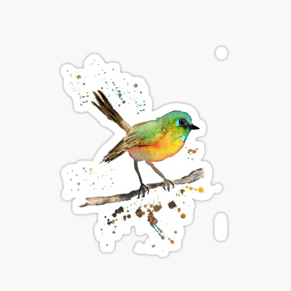 "Songbird on branch" Sticker by Rosaliartbook | Redbubble