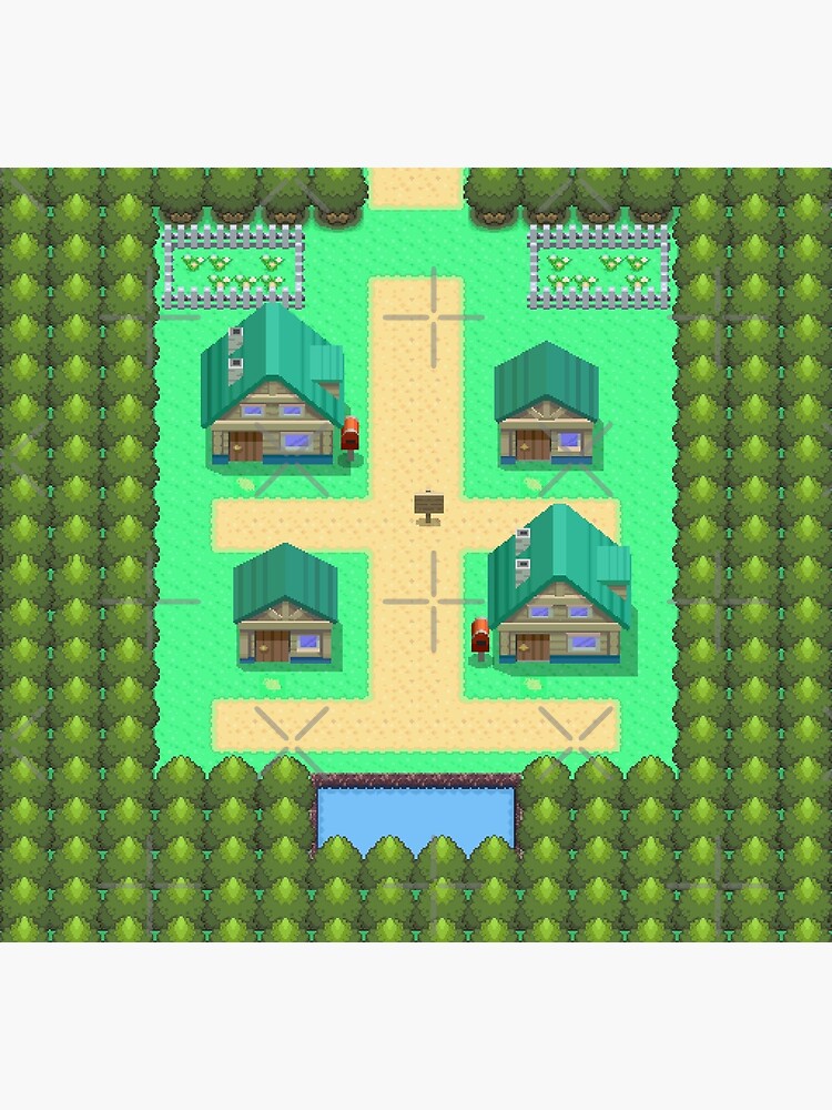 "Twinleaf Town Map" Canvas Print for Sale by Biochao | Redbubble