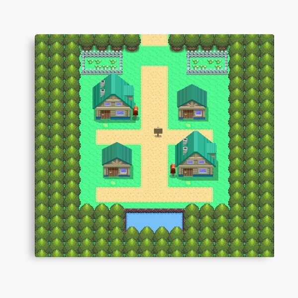 "Twinleaf Town Map" Canvas Print for Sale by Biochao | Redbubble