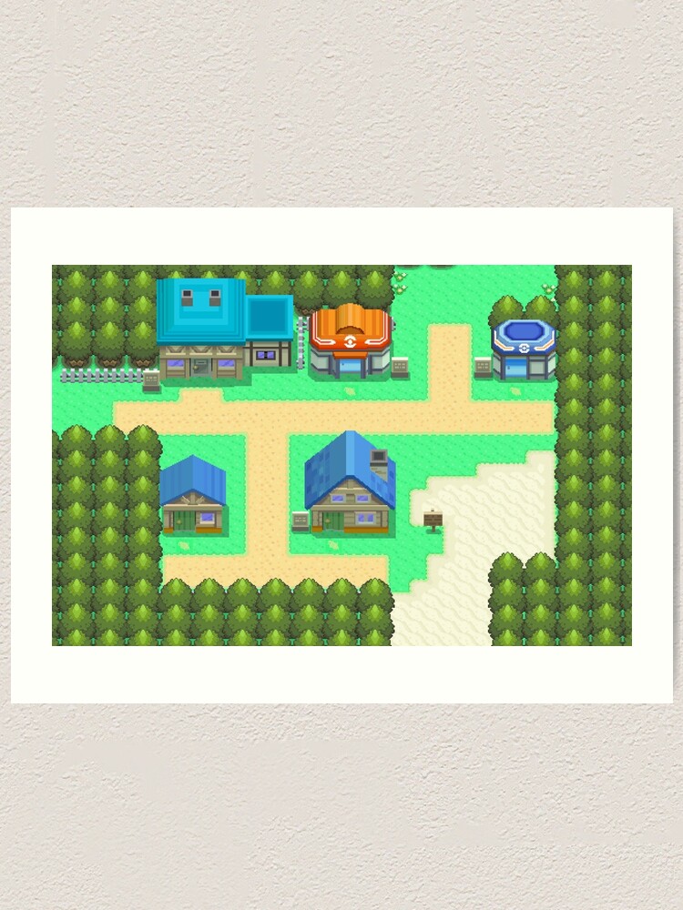 "Sandgem Town Map" Art Print for Sale by Biochao | Redbubble