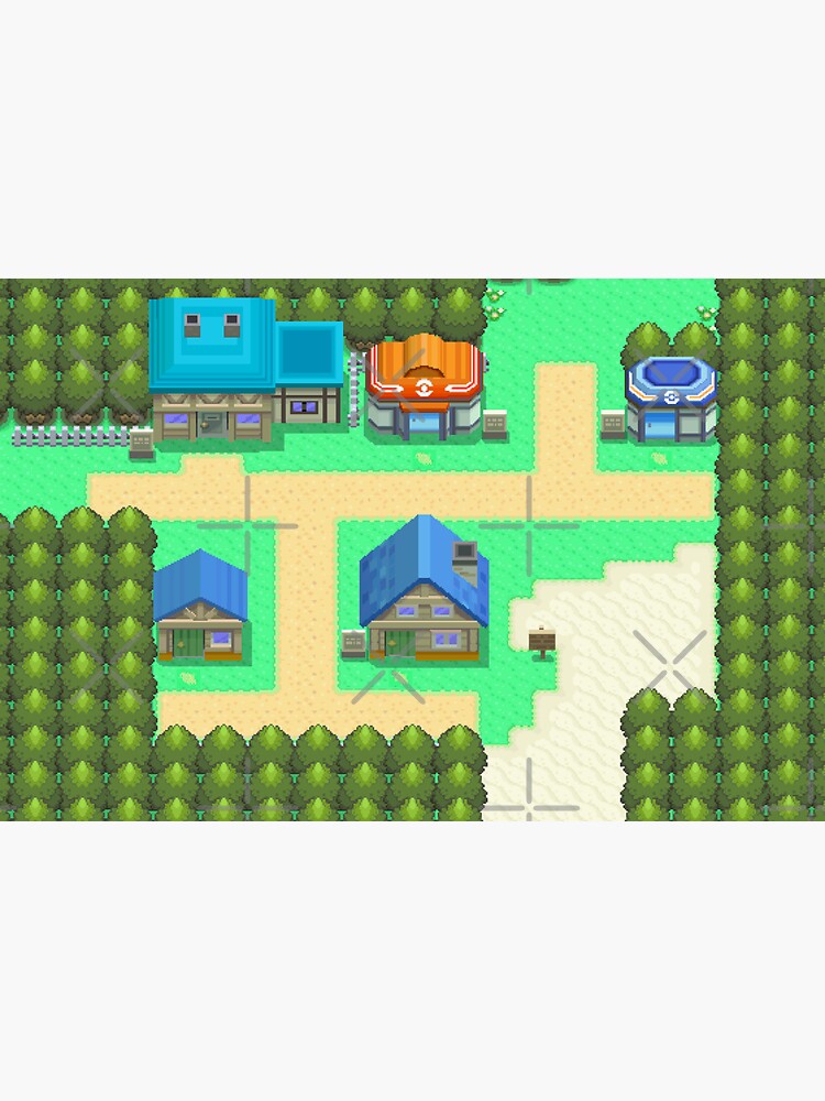 "Sandgem Town Map" Sticker for Sale by Biochao | Redbubble