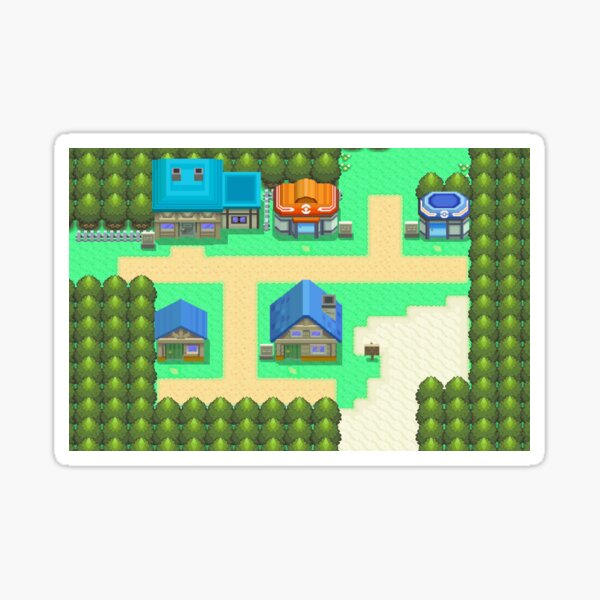 "Sandgem Town Map" Sticker for Sale by Biochao | Redbubble