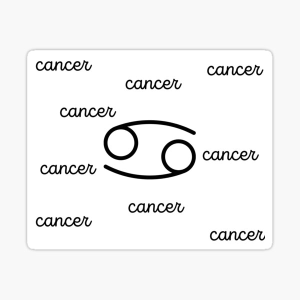 Cancer Star Sign Sticker For Sale By Creatyni Redbubble