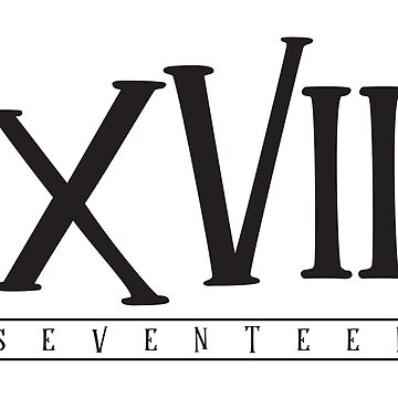 "XVII (Seventeen) Black Roman Numerals" iPhone Case for Sale by ...