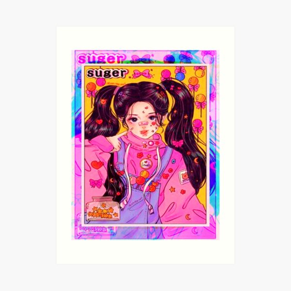 "Hyperpop:Top kawaii anime girls aesthetic designs so cute " Art Print ...