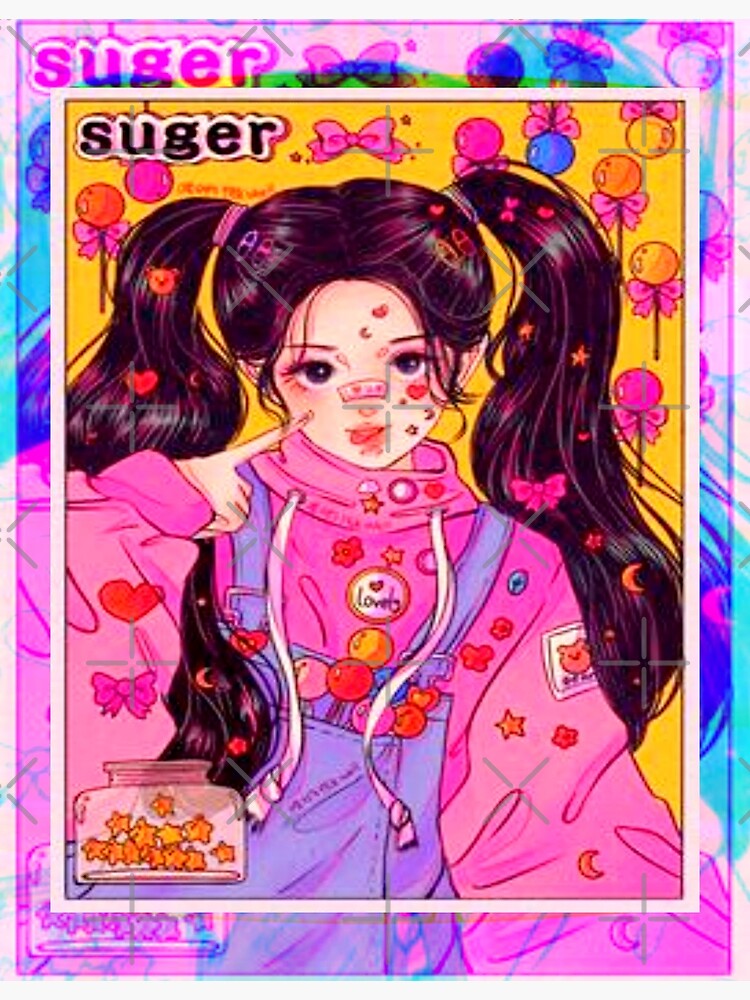 "Hyperpop:Top kawaii anime girls aesthetic designs so cute " Art Print ...