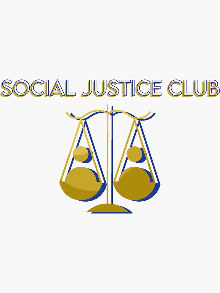 "SJC Logo (Blue and Gold)" Sticker for Sale by mcsocialjustice | Redbubble