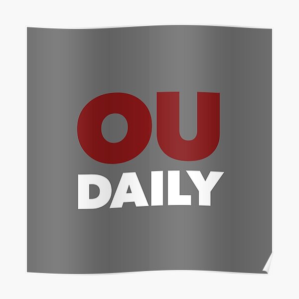 Póster «Logotipo de dos tonos de OU Daily» de OU-Daily-Merch | Redbubble