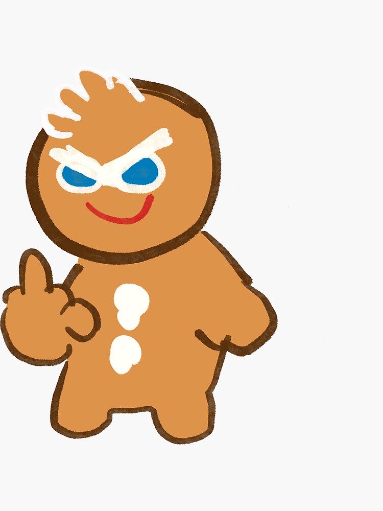 "Gingerbrave flipping you off" Sticker for Sale by Puringui | Redbubble
