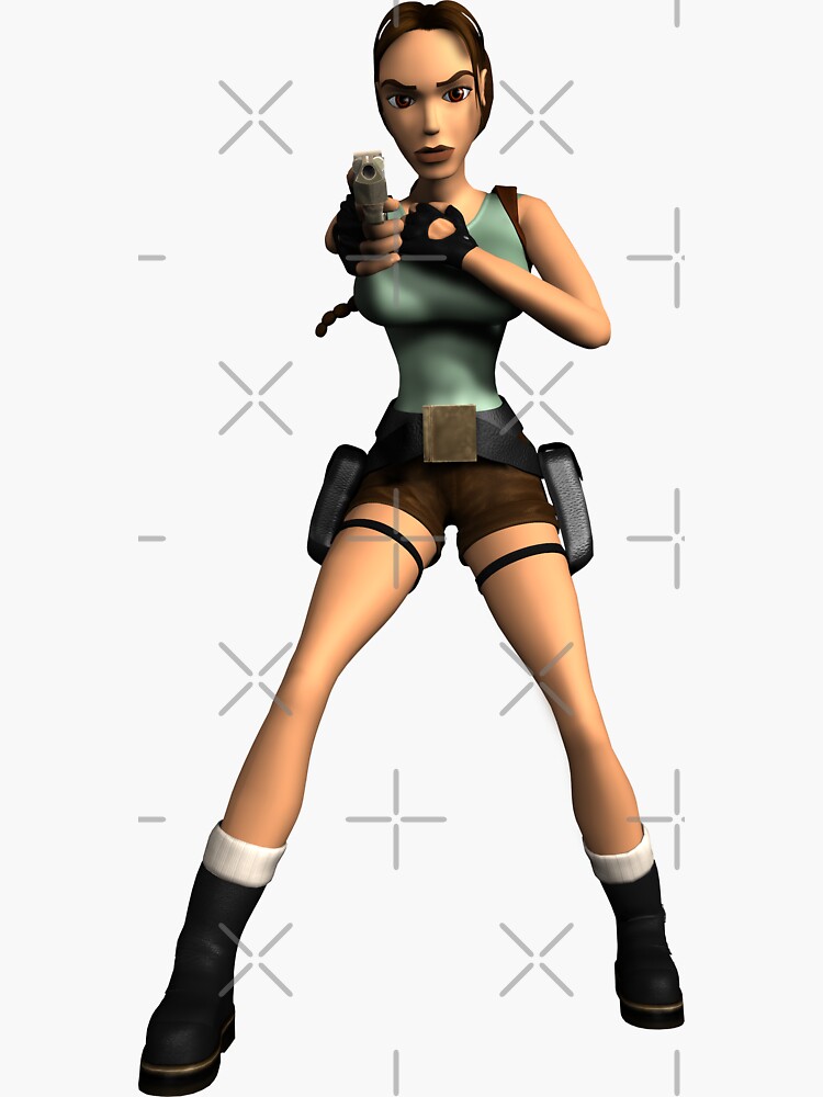 "LARA CROFT" Sticker for Sale by SpyrosMonster | Redbubble